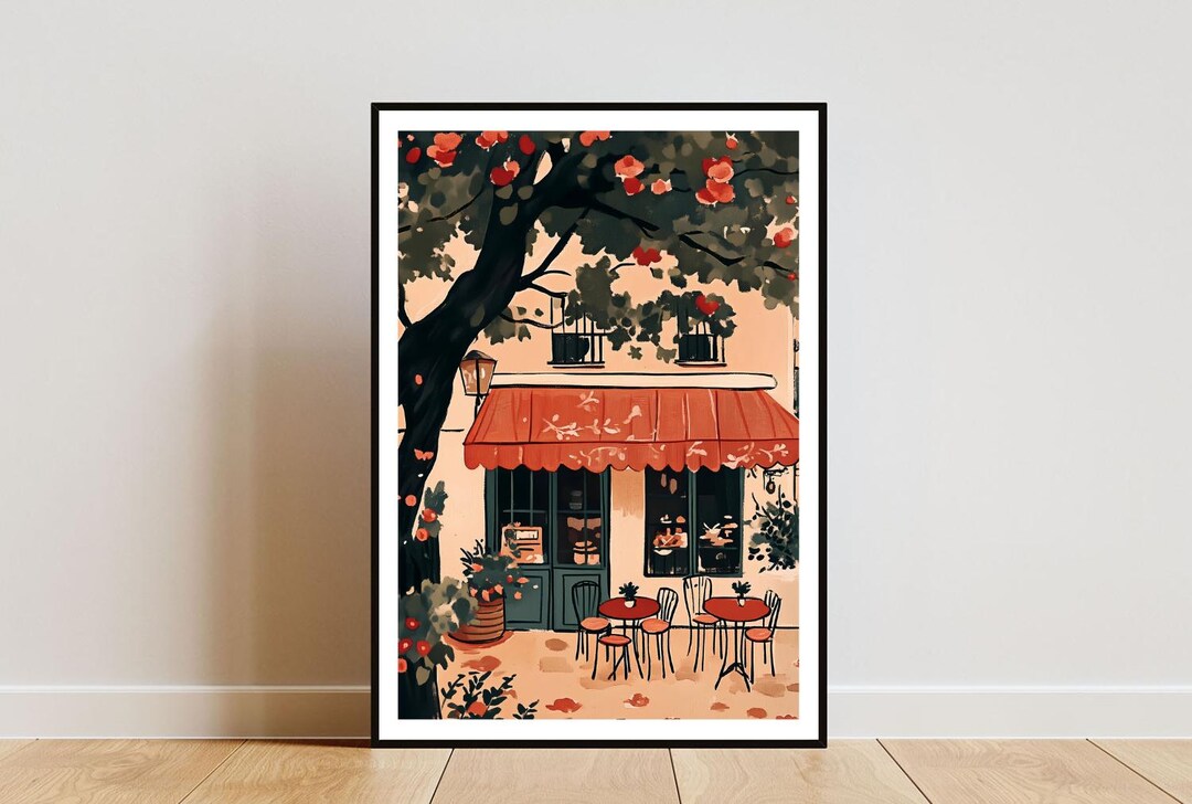 Cafe Poster, Vintage Print, Cafe Wall Art, French Cafe Art Poster ...