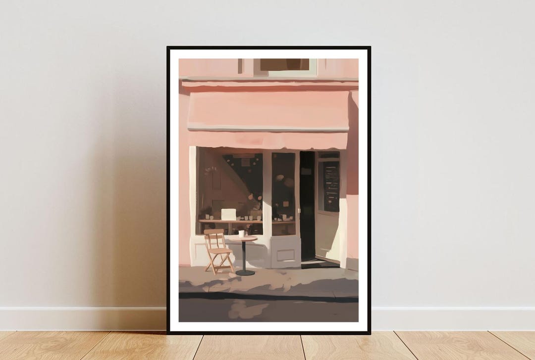Cafe Poster, Pastel Print, Cafe Wall Art, French Cafe Art Poster ...