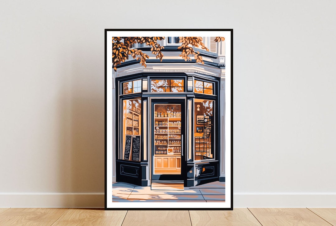 Retro Candy Shop Painting, Sweet Shop Wall Art, Candy Art Poster ...