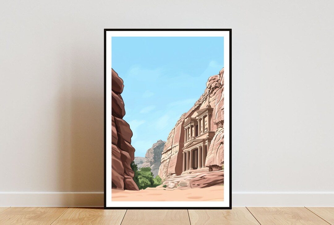 Petra Poster, Petra Print, Petra Wall Art, Travel Poster, Jordan Print ...