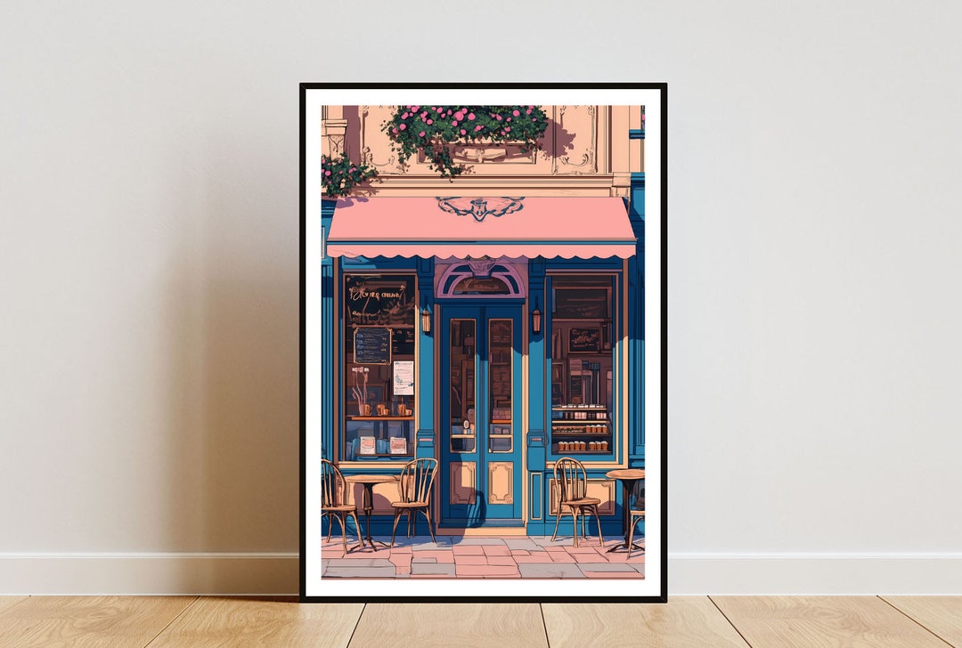 Vintage Coffee Shop Poster, Coffee Shop Wall Art, Coffee Art Poster ...