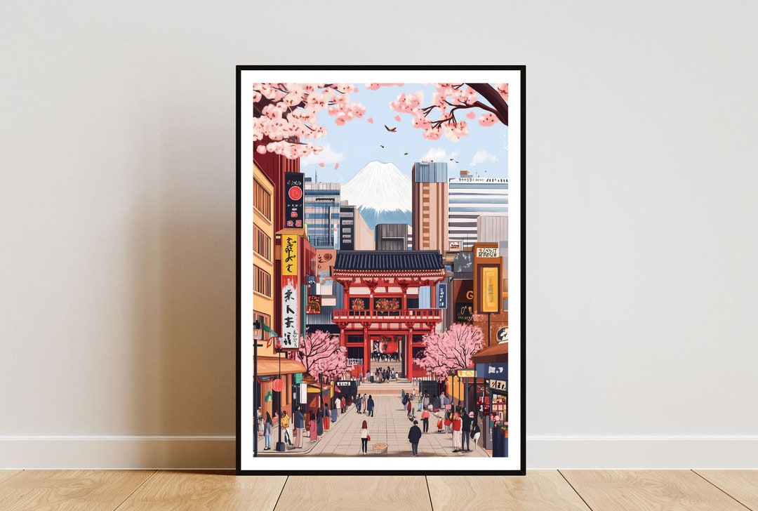 Tokyo Poster, Japanese Print, Japan Wall Art, Travel Poster, Tokyo ...