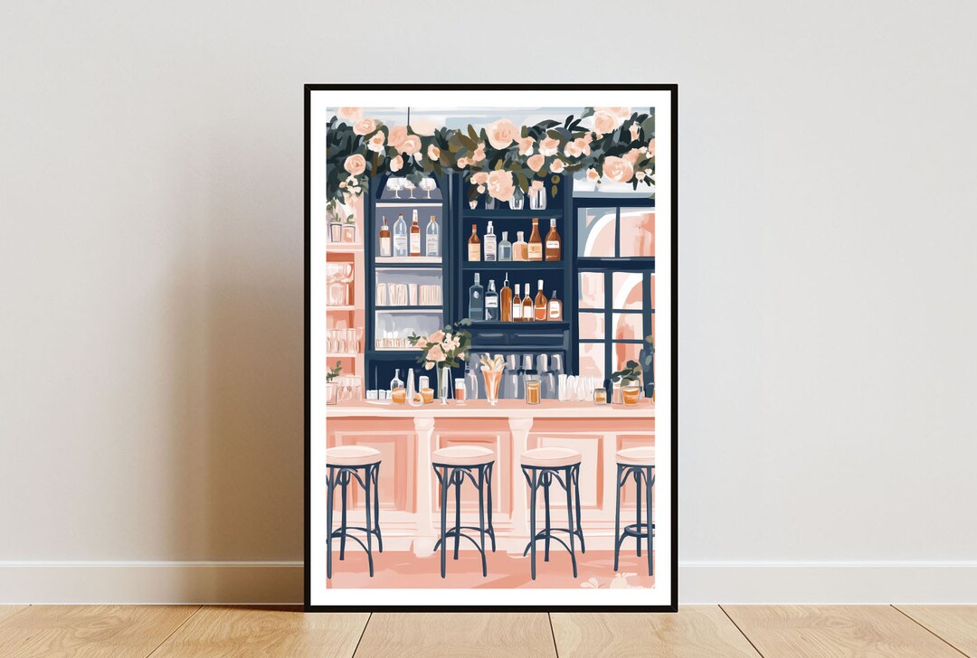 Cocktail Bar Poster, Kitchen Print, Cocktail Bar Wall Art, Bar Wall Art ...