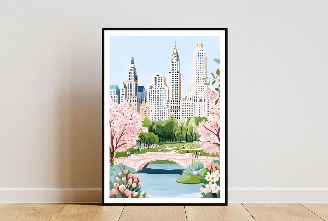 Central Park Poster, New York Print, America Wall Art, New York Art ...
