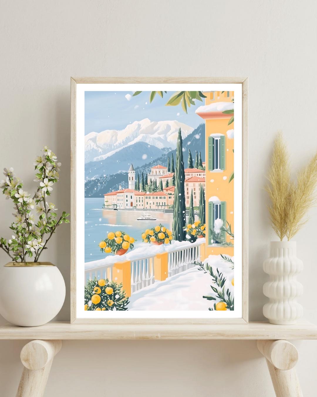 Lake Como Poster, Lake Como Print, Italy Wall Art, Travel Poster, Italy ...