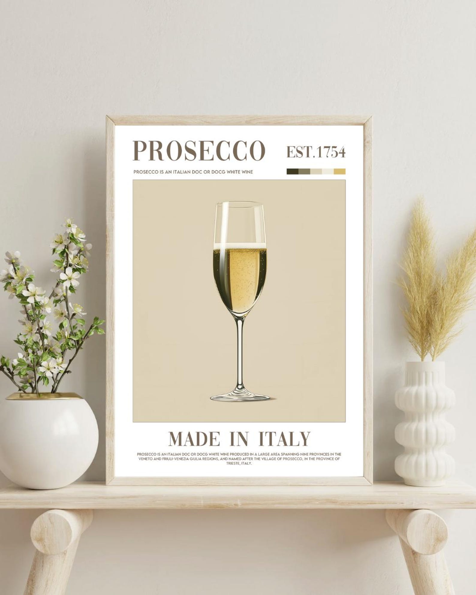 Prosecco Poster, Kitchen Print, Alcohol Wall Art, Champagne Print ...