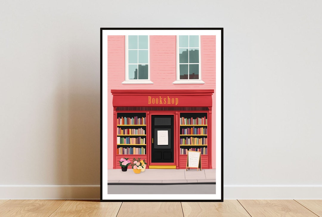 Bookshop Poster, Bookshop Print, Bookstore Wall Art, Book Art Poster ...