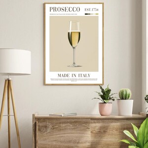 Prosecco Poster, Kitchen Print, Alcohol Wall Art, Champagne Print ...