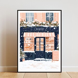 Bakery Poster, Christmas Print, Bakery Wall Art, Bakery Art Poster ...