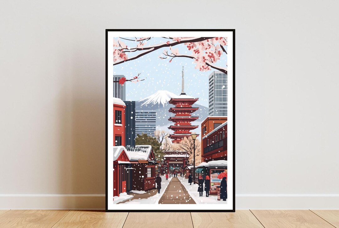 Tokyo Poster, Japanese Print, Japan Wall Art, Travel Poster, Tokyo ...