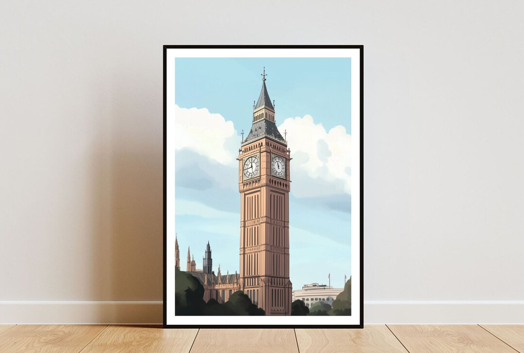 Big Ben Poster, Big Ben Print, London Wall Art, Travel Poster, London Print, London England, Big ...