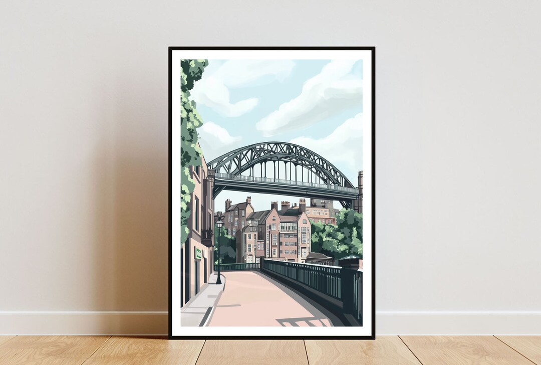Newcastle Poster, Newcastle Print, Newcastle Wall Art, Travel Poster ...