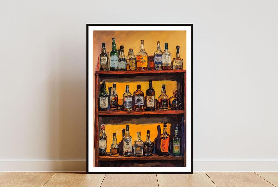 Retro Cocktail Bar Poster, Kitchen Print, Wine Bar Wall Art, Bar Print ...