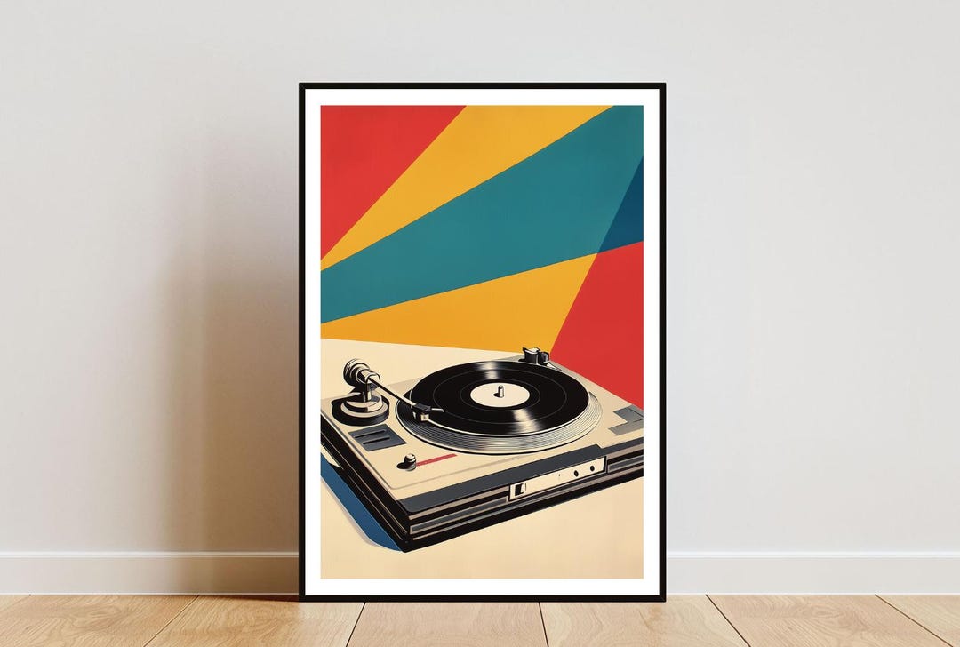 Retro Record Player Poster, Retro Vinyl Poster, Retro Music Print ...