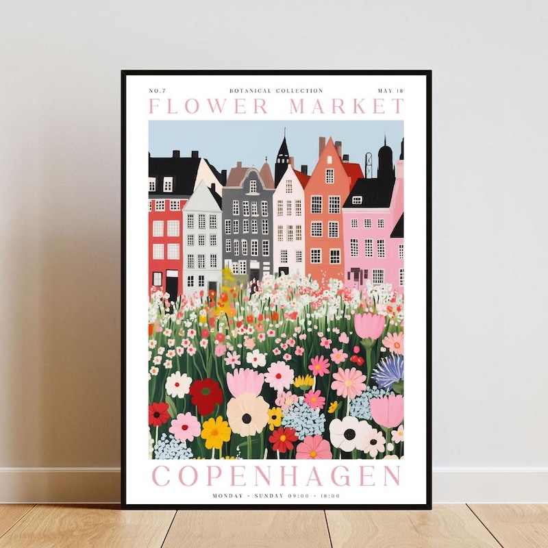 Flower Market Poster - Etsy