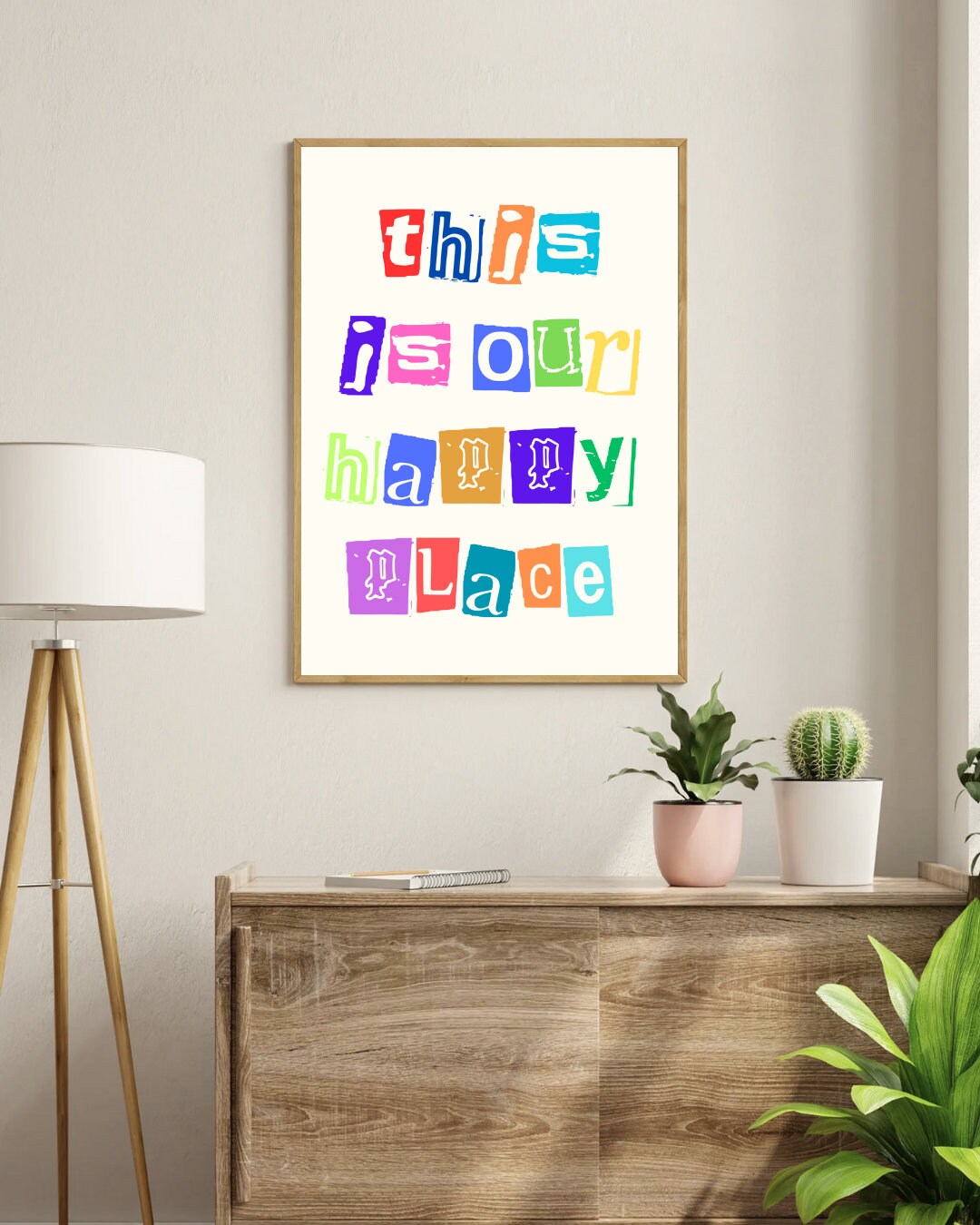 This is Our Happy Place Poster, Slogan Poster, Quote Print, Living Room ...