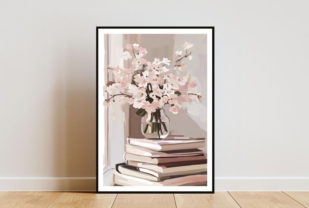 Bookshelf Poster, Book Print, Book Wall Art, Book Art Poster, Library ...