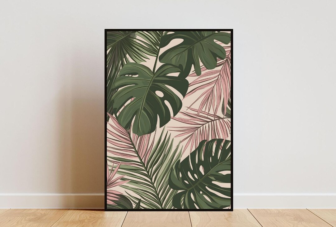 Rainforest Poster, Leaf Print, Botanical Print, Tropical Poster, Flower ...