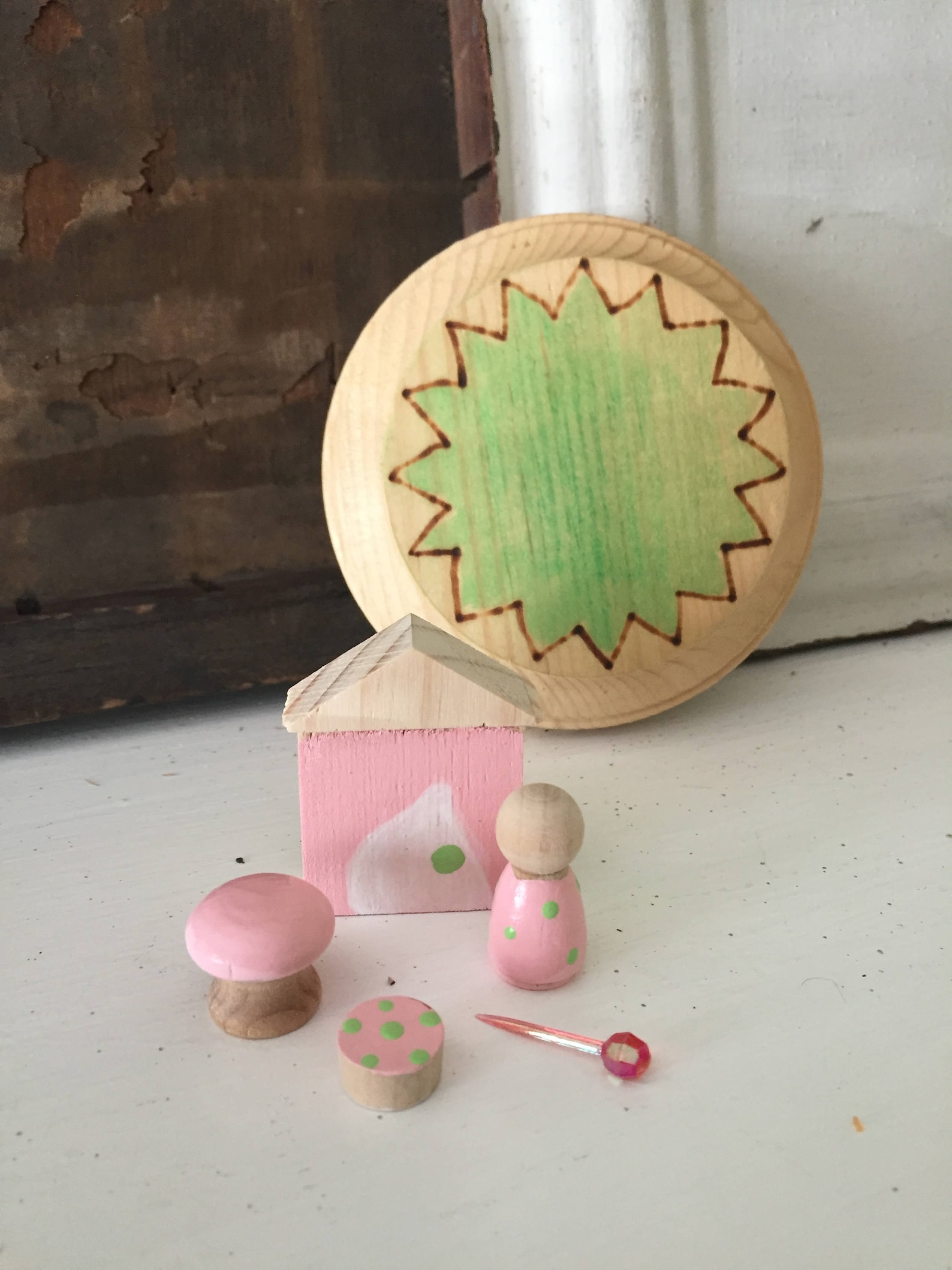 Perfeclty Pink Play Set Wooden Peg Doll Waldorf - Etsy