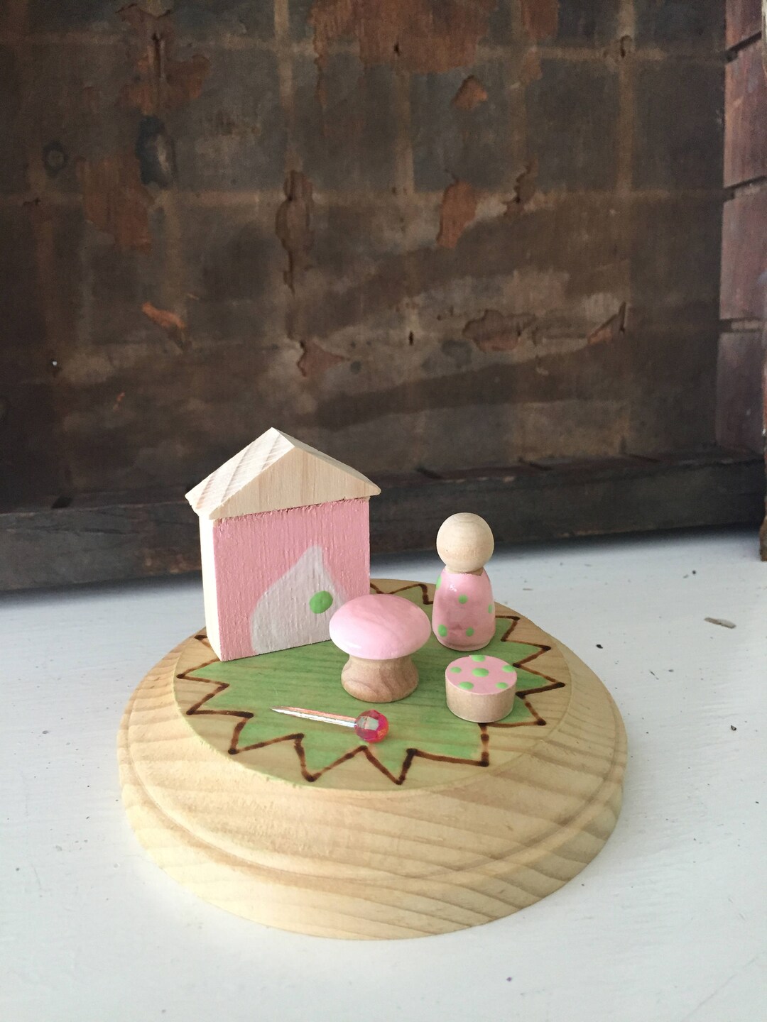 Perfeclty Pink Play Set Wooden Peg Doll Waldorf - Etsy