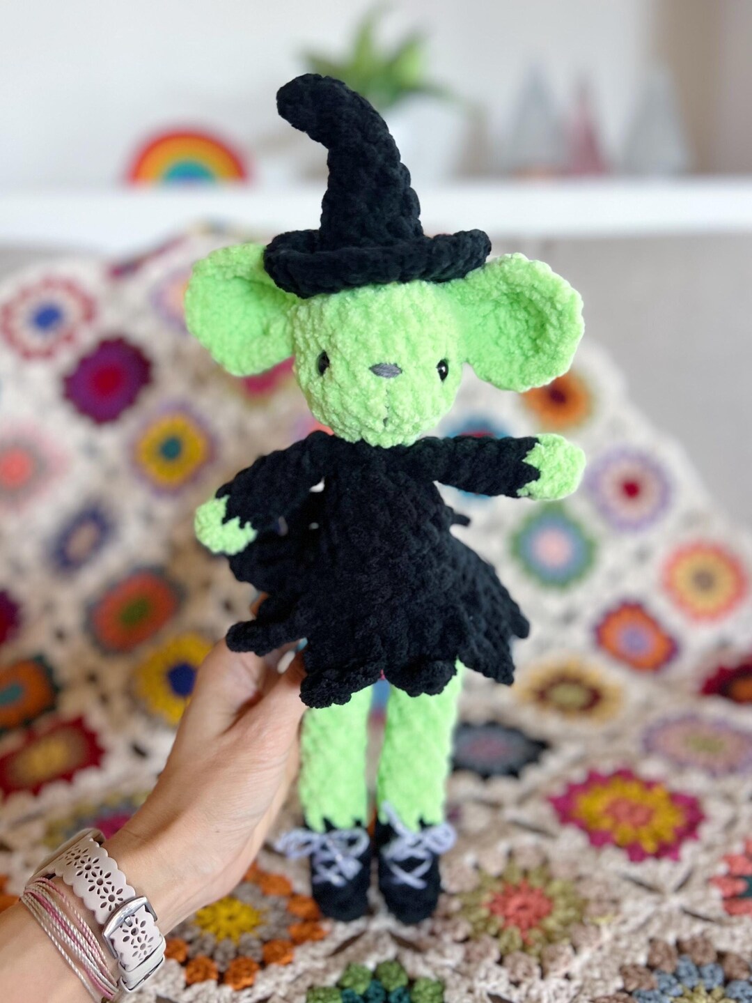 Crochet Elphaba Mouse: Wicked Inspired Handmade Plush (ready to Ship ...