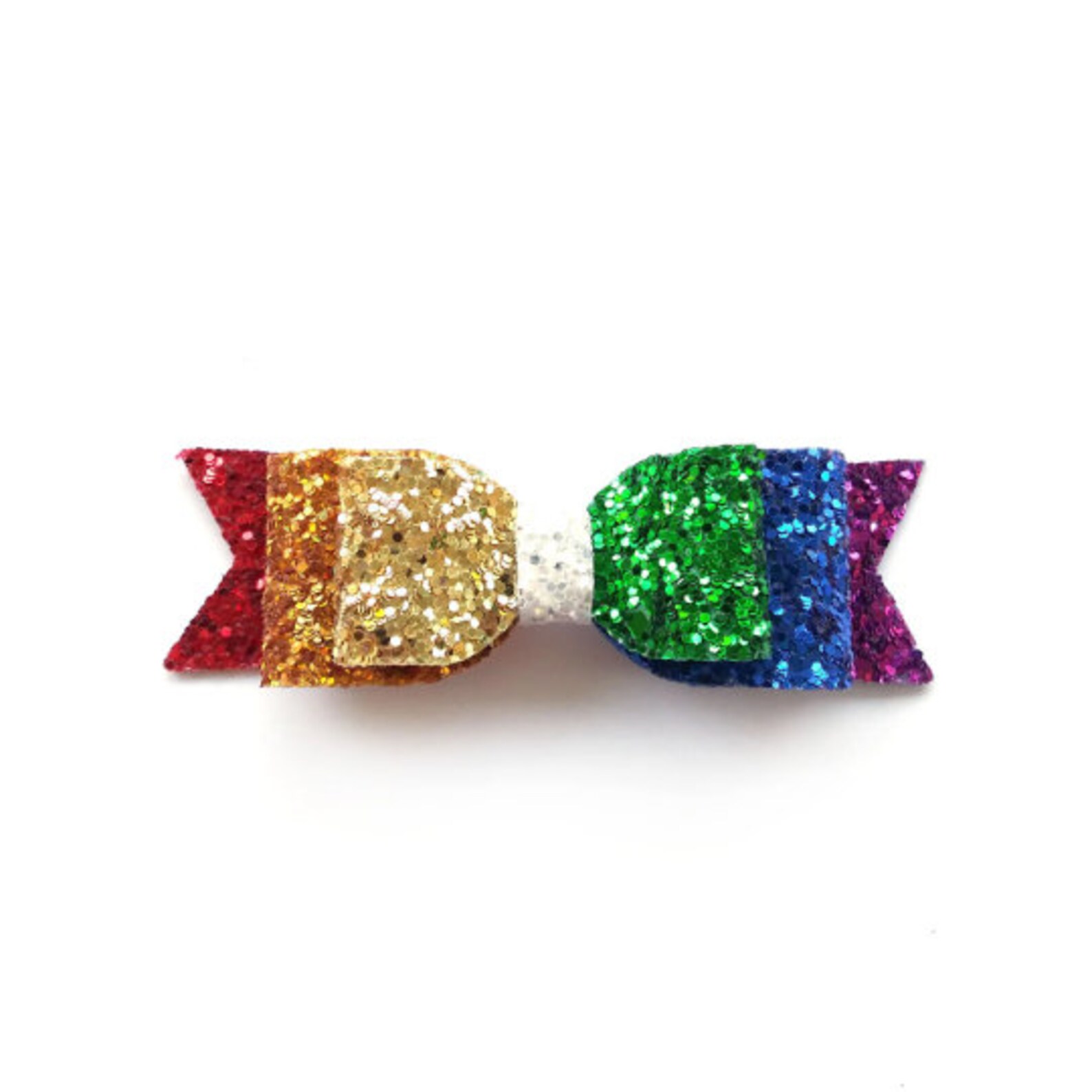 Rainbow Glitter Bow | Rainbow Bow | Glitter Bow - Etsy