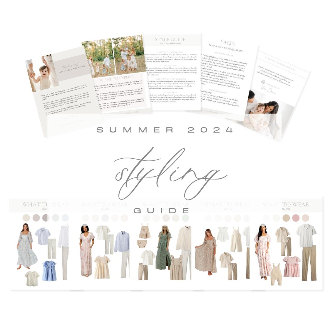 Photographer Style Guide - Style Guide Template, What to Wear Template ...