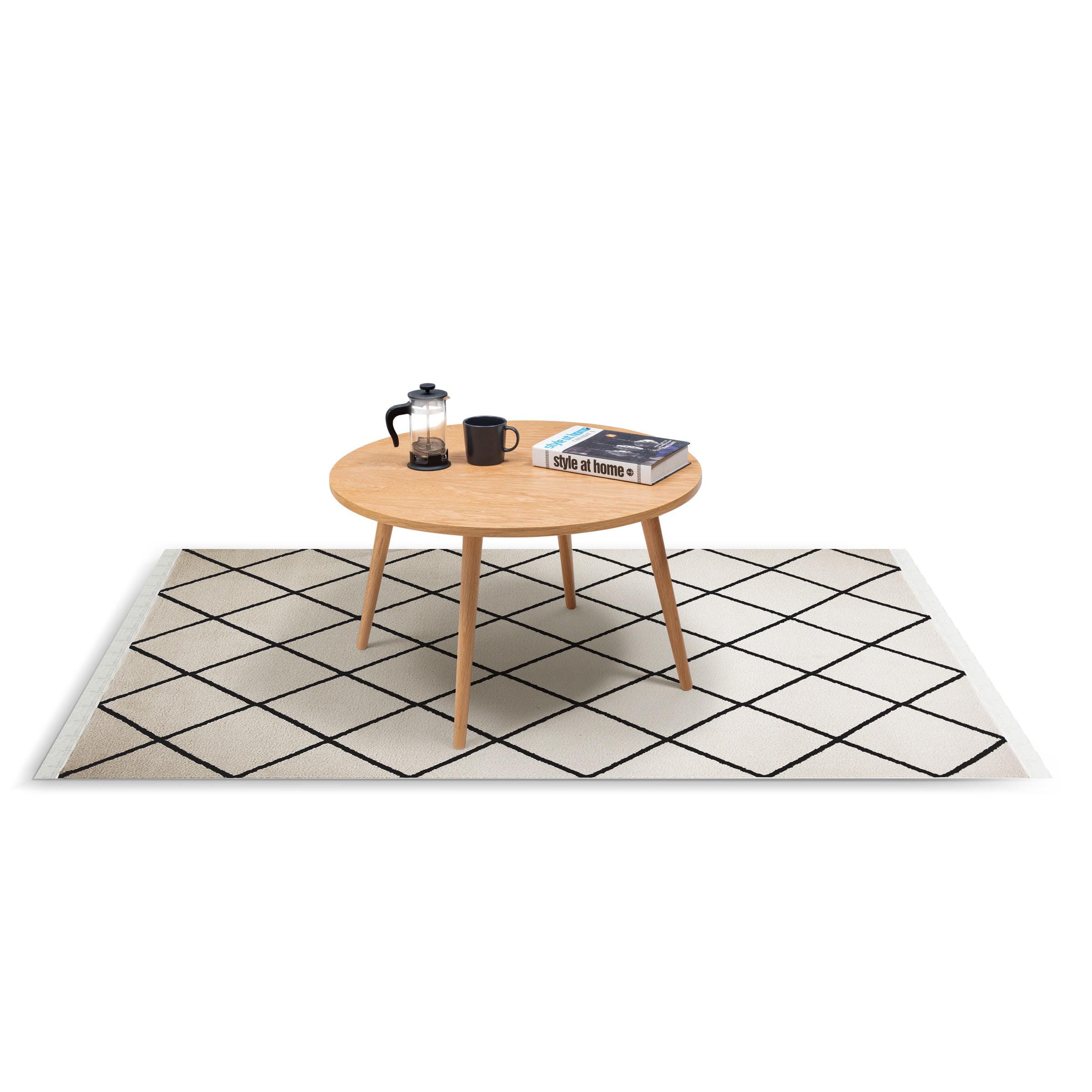 Solid Oak Round Coffee Table, Modern Scandinavian Center Table - Etsy