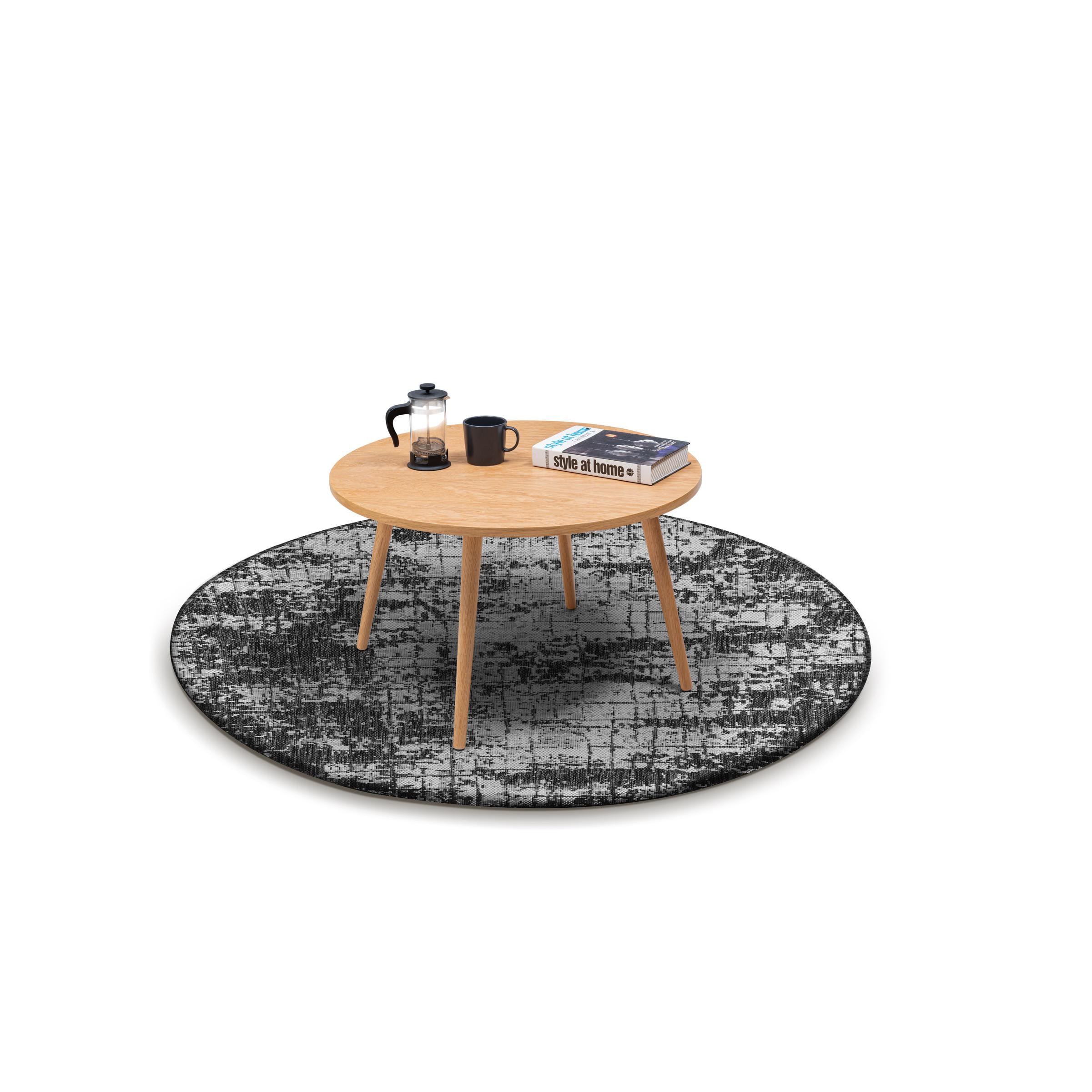 Solid Oak Round Coffee Table, Modern Scandinavian Center Table - Etsy