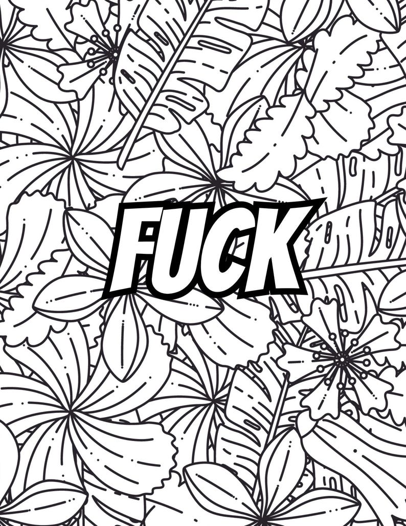125 Funny Swear Word Coloring Pages for Adults Digital Download ...