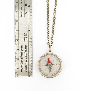 Small Working Compass Necklace With Constellation and Moon, Stars, Tiny ...