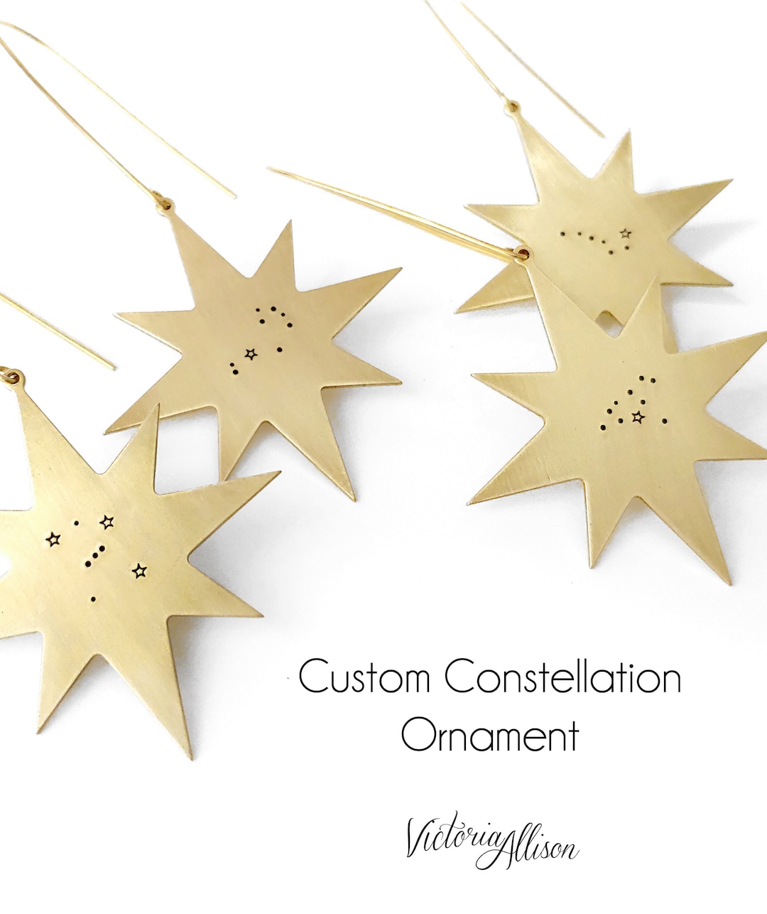 Personalized Brass Star Constellation Ornament - Etsy