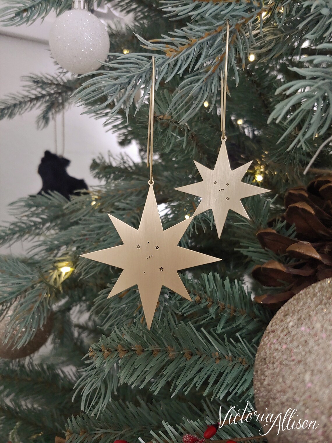 Personalized Brass Star Constellation Ornament | Etsy