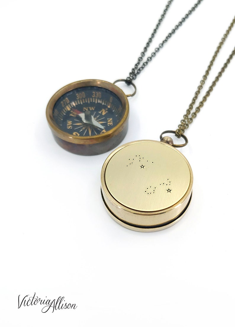 Personalized Constellation Compass With Two Constellations, Brass ...