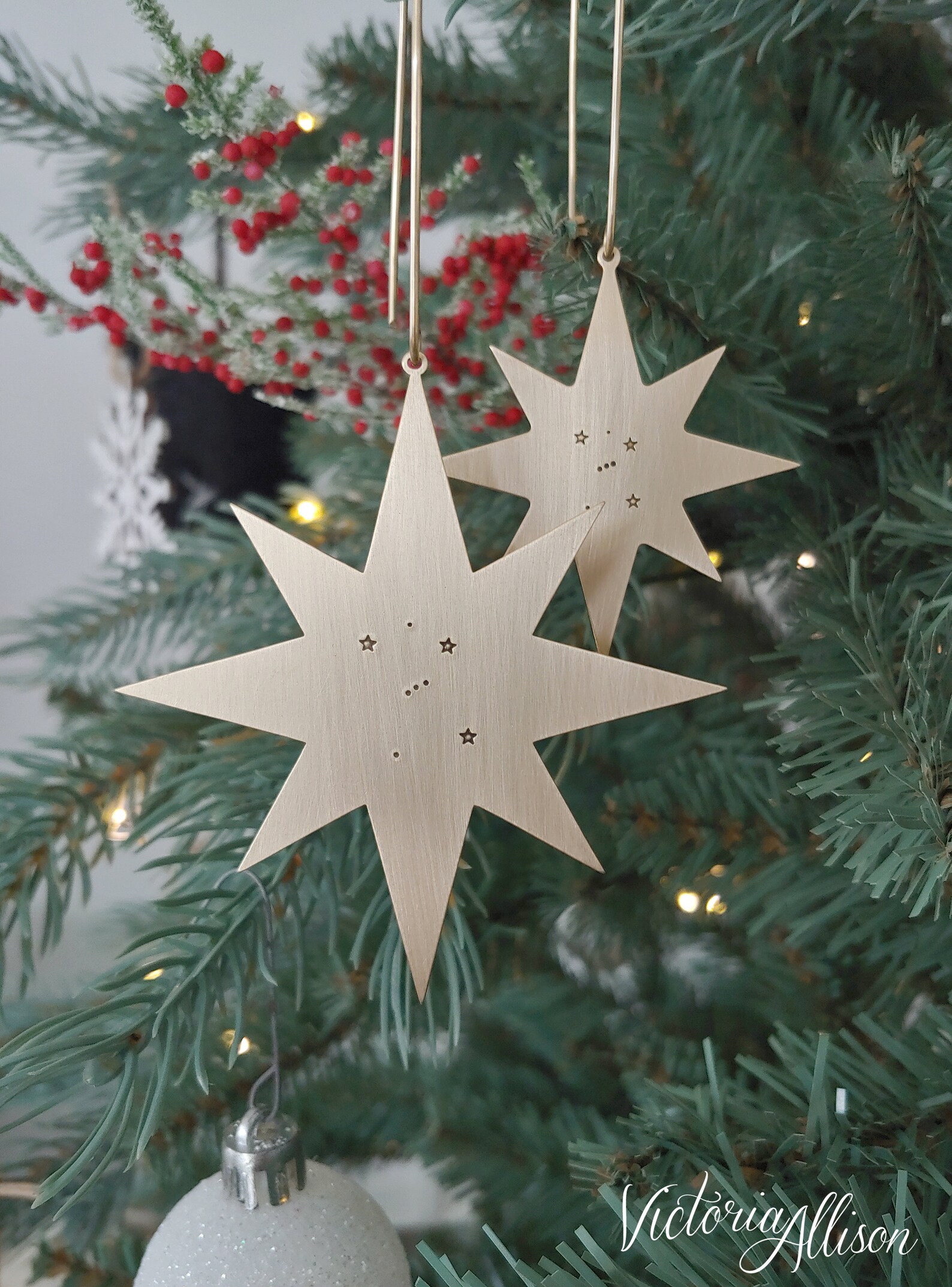 Personalized Brass Star Constellation Ornament - Etsy