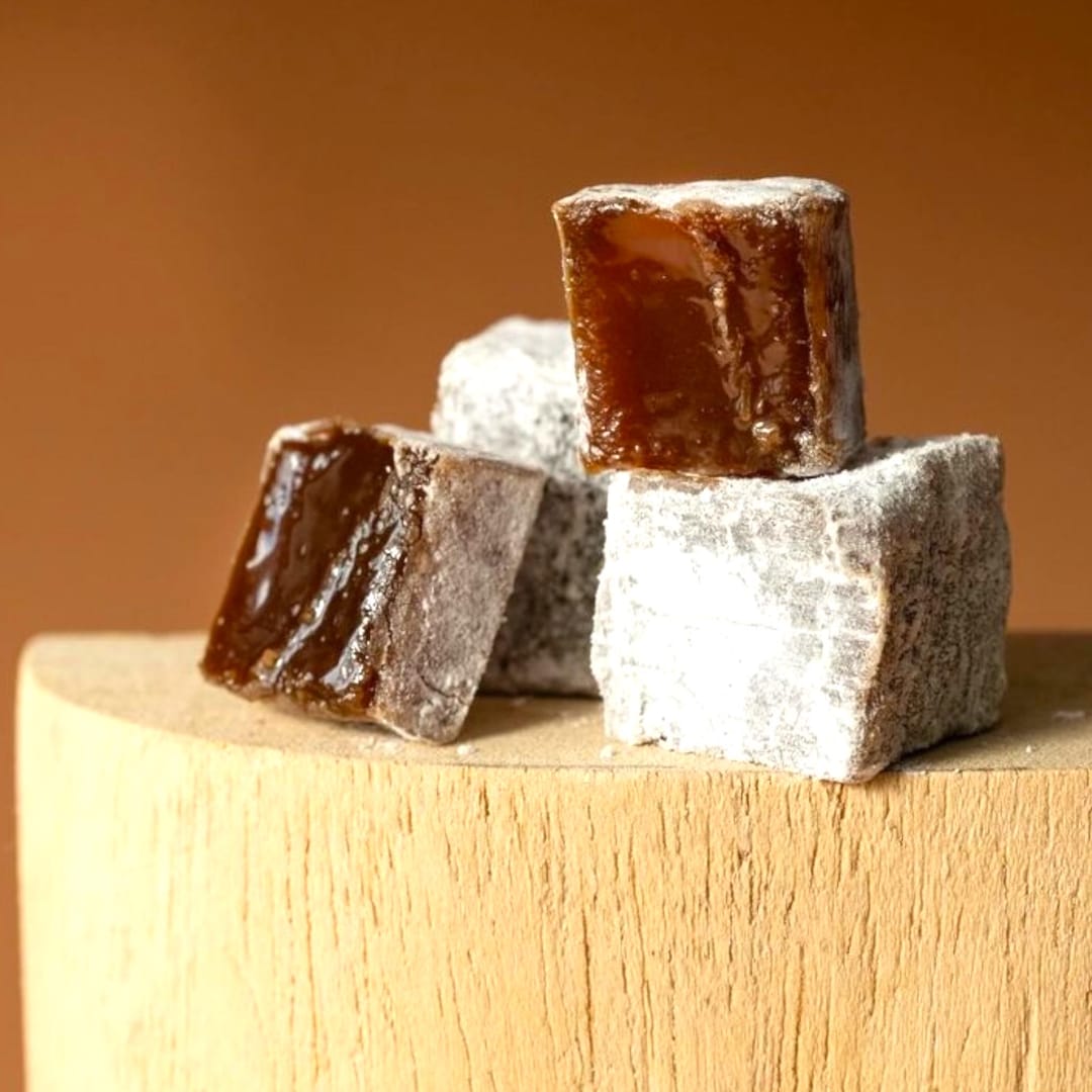 Turkish Delight With Caramel Candy Tin Box, Turkish Food, Freshly ...