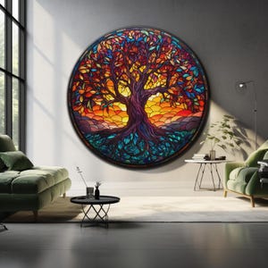 Tree of Life Wall Art, Tempered Glass Wall Decor, Glass Printing, Glass ...