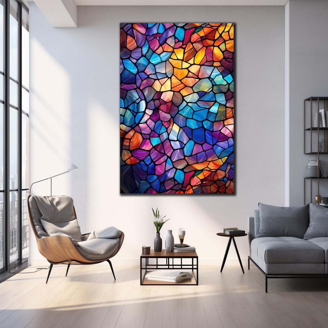 Tempered Glass Art-glass Wall Decor-glass Wall Art-mosaic Wall Art ...
