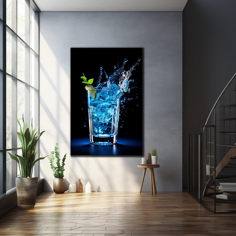 Drink Wall Art-cocktail Wall Art-tempered Glass Wall Art-glass Wall ...