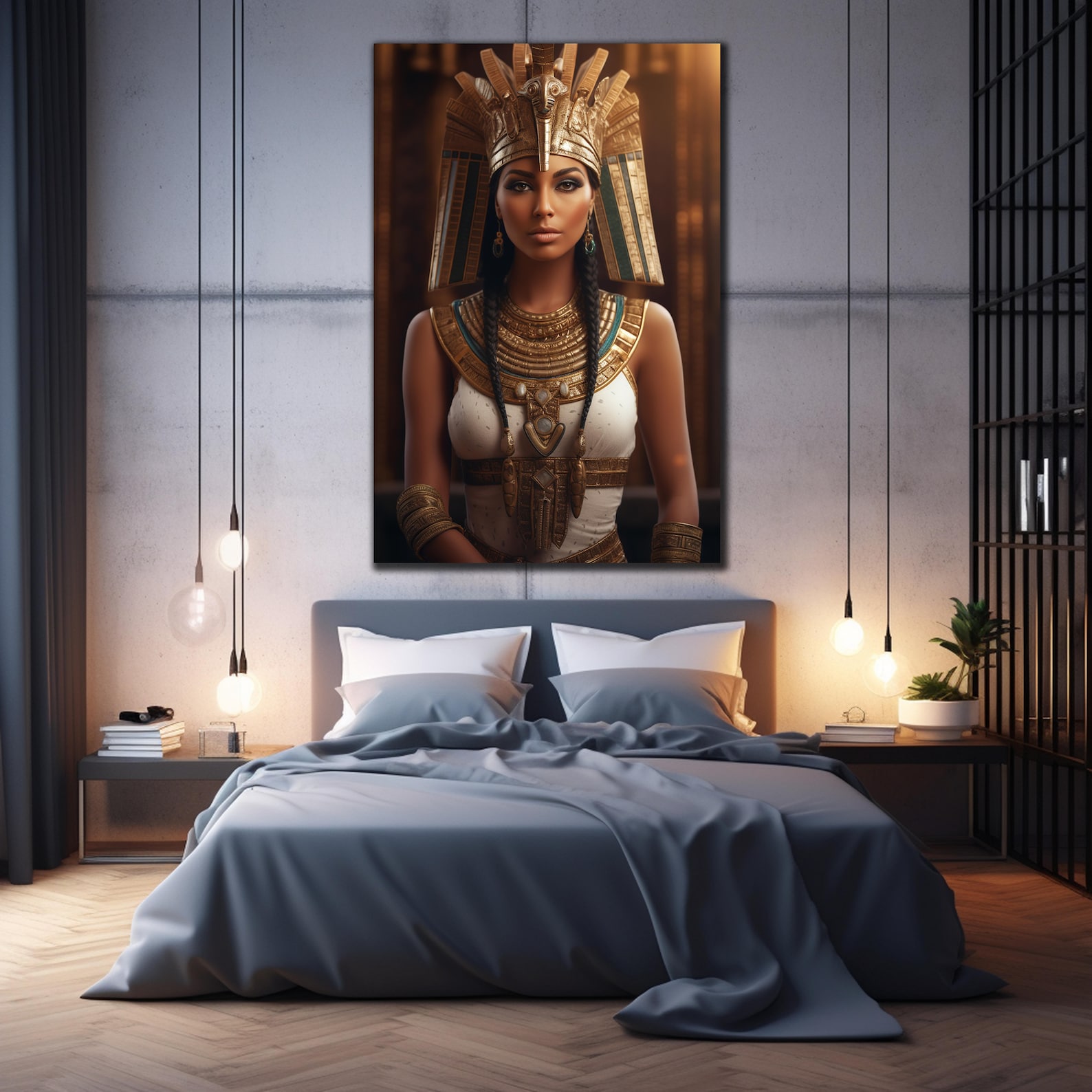 Cleopatra Wall Art-egyptian Queen-egyptian Cleopatra-egyptian Goddess-tempered Glass Wall Art ...