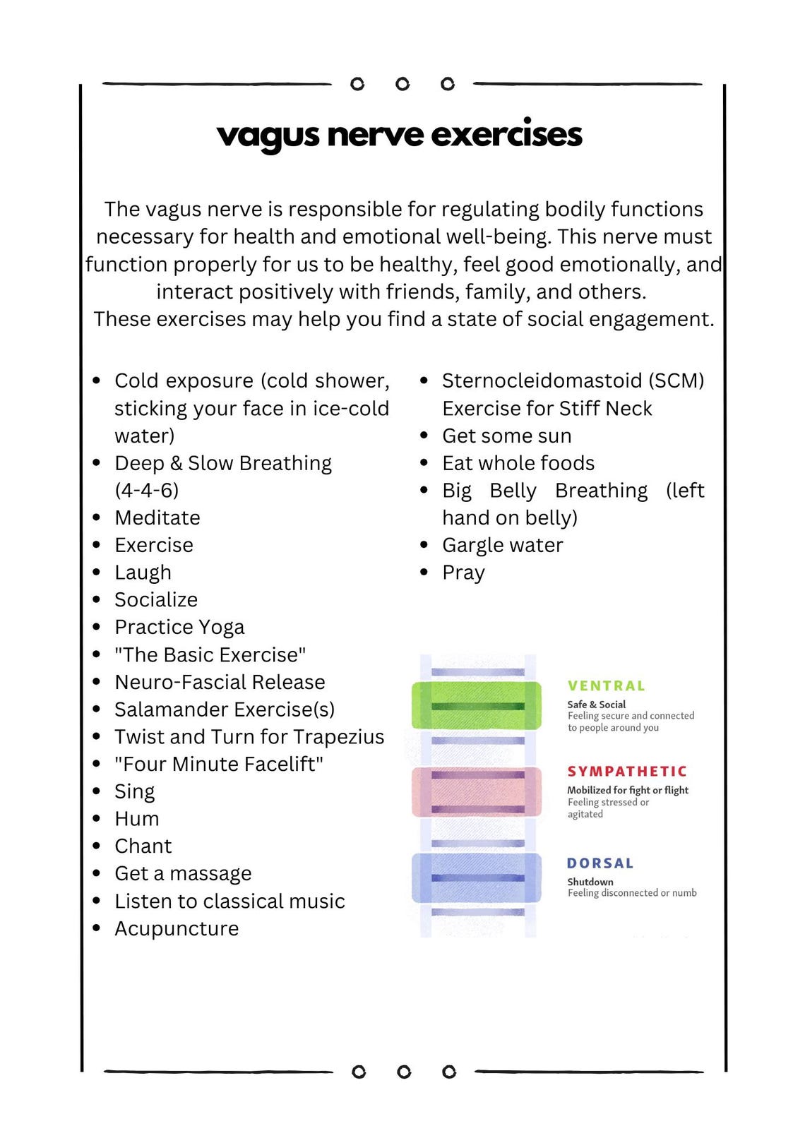 Polyvagal Exercises Digital Download for Clients and Therapists ...