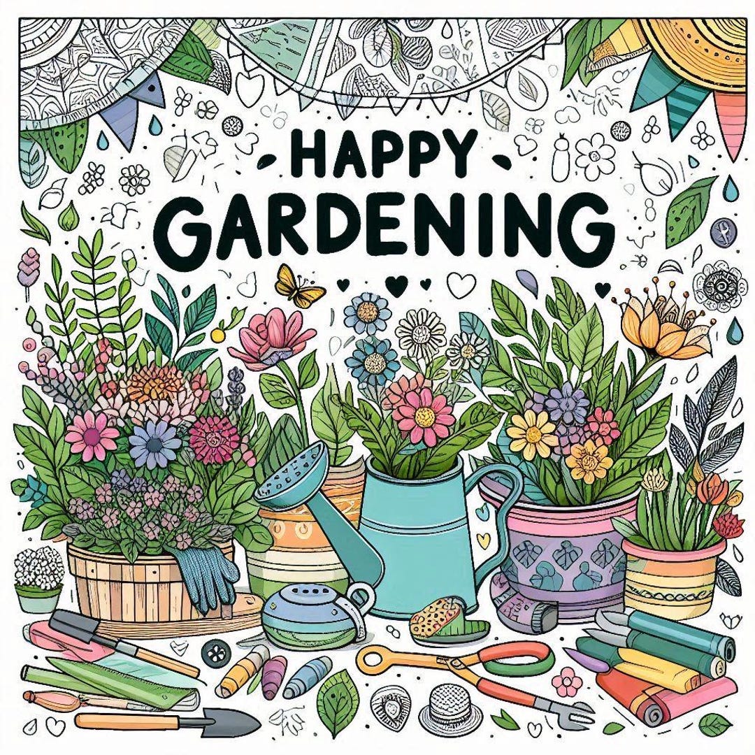 Plant Prize Inside! Happy Gardening Coloring Book With Special Prize ...