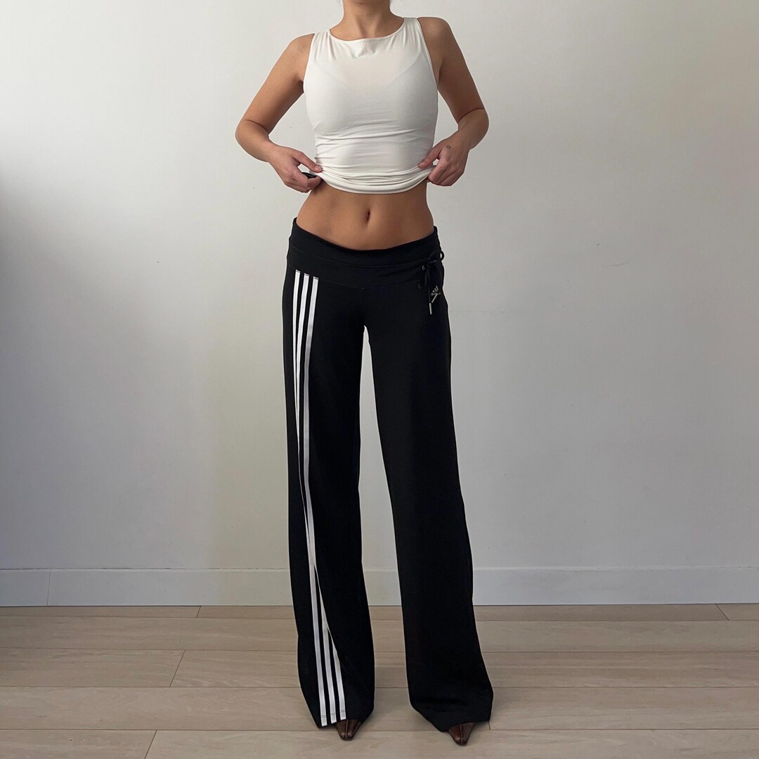 Adidas Climacool Straight Loose Leg Mid to Low Rise Yoga Pants ...