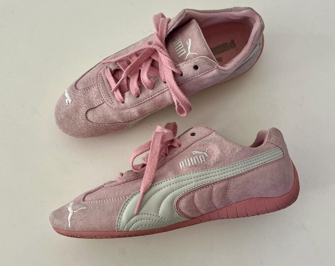 Vintage Rare Puma Speedcat Baby Pink Suede Low Sneakers / 00s Trainers ...