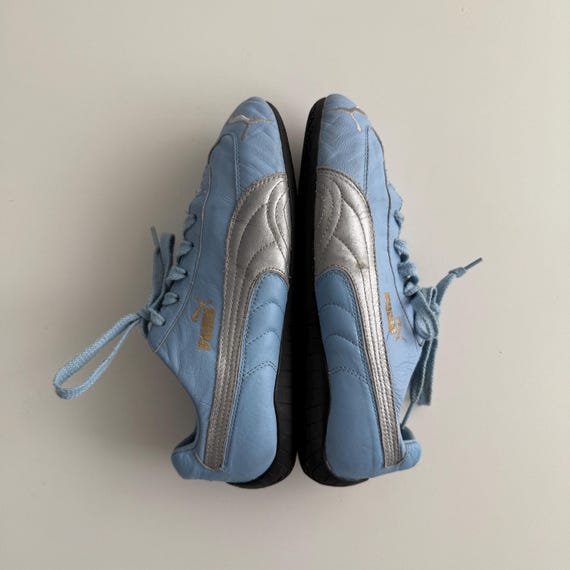 Rare Puma Speedcat Baby Light Blue and Silver Trainer… - Gem