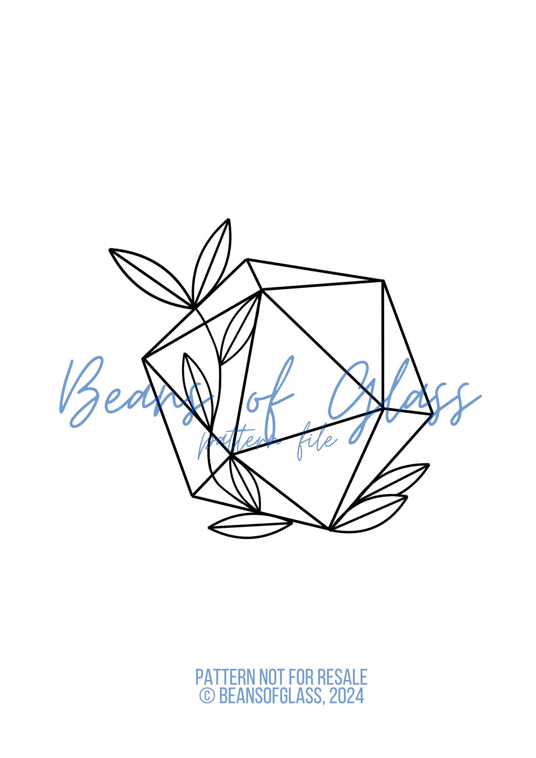 D20 Stained Glass Pattern SVG/PNG/PDF Format - Etsy