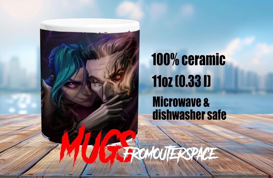 White Gaming Mug Jinx and Silco 11oz / 0.33l - Etsy