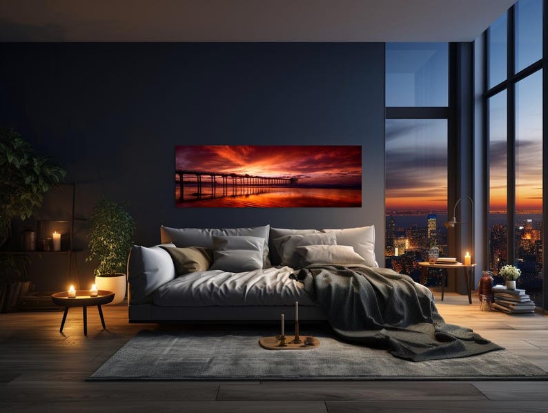 Sunset Pier Wall Decor Landscape Photographyfine Wall Artacrylic and ...