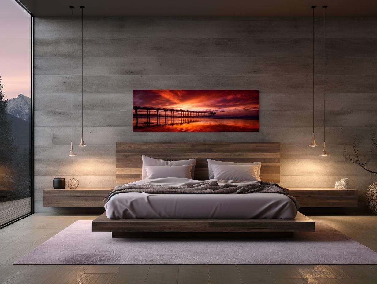 Sunset Pier Wall Decor Landscape Photographyfine Wall Artacrylic and ...