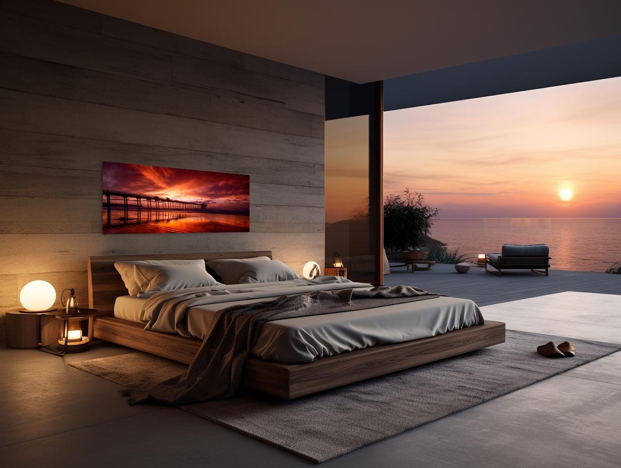 Sunset Pier Wall Decor Landscape Photographyfine Wall Artacrylic and ...
